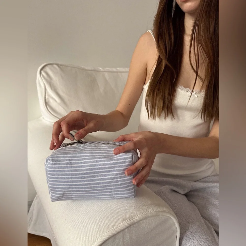 Brandy Melville | Bags | Brandy Melville Striped Makeup Bag | Poshmark